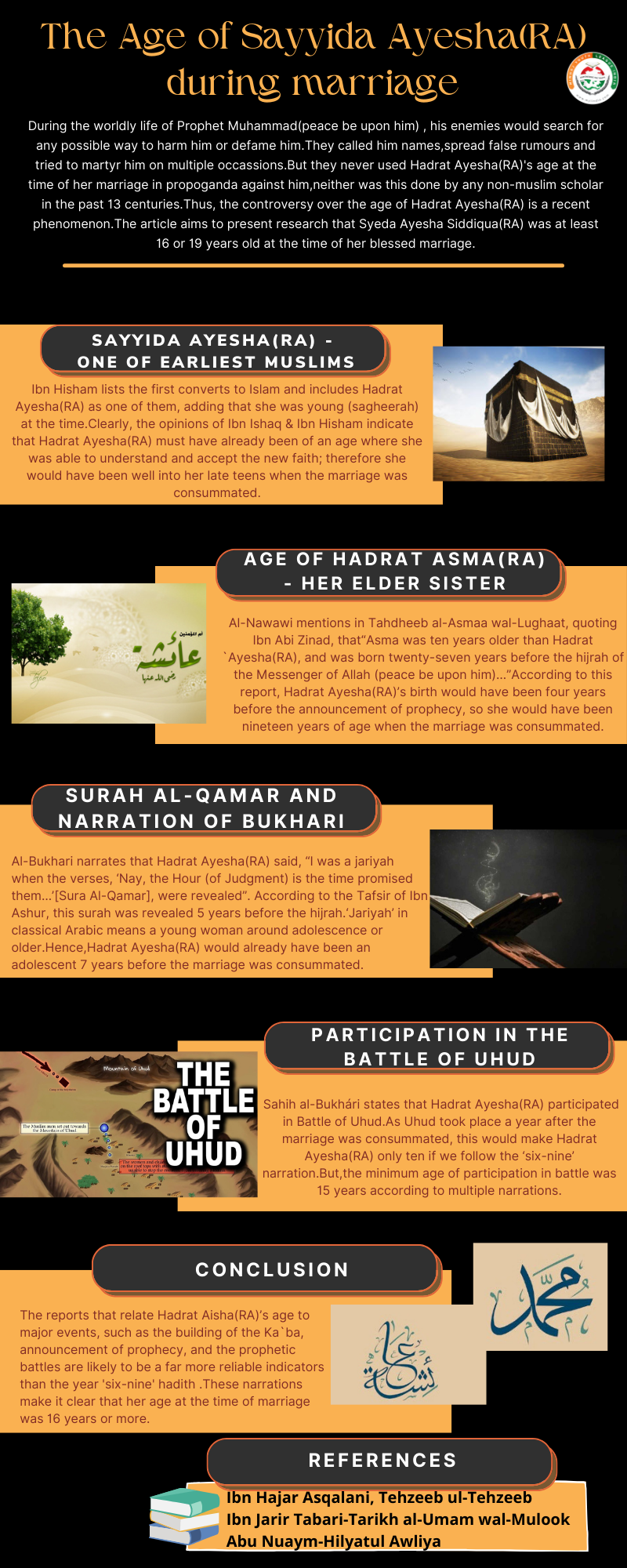 AGE OF SYEDA AYESHA (RA) – A MODERN CONTROVERSY – Minhaj-ul-Quran ...